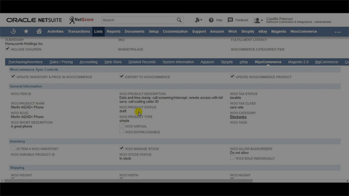 Woocommerce Netsuite Integration Connector